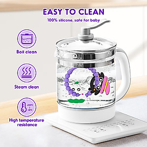 Halloween Cute Teething Ring, White Ghost & Pumpkin - Soft Silicone, Lovely Gifts 3-12 Months