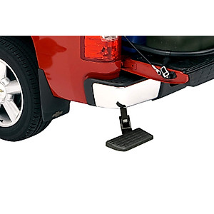AMP Research 75306-01A BedStep Retractable Bumper Step for 2009-2018 Ram 1500, 2010-2018 Ram 2500/3500 (Excludes Dual Exhaust & EcoDiesel Models),Black
