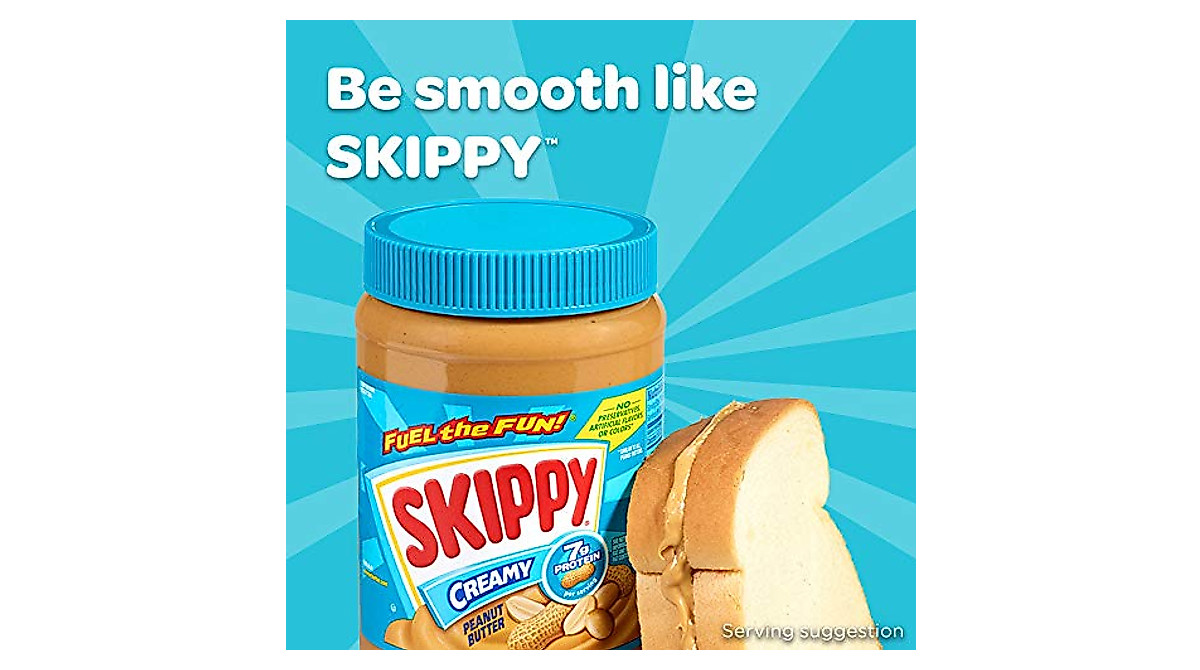 Skippy Creamy Peanut Butter 64 Ounce - Smooth & Protein-Rich