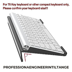 Egchi Computer Keyboard Stand for Desk 78 Keys, 11.8 x 5.1 Inch Keyboard Tray, Black Acrylic Keyboard Riser Lift, Apple Keyboard Holder