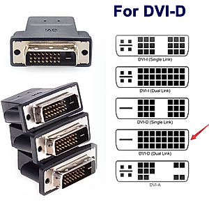 FREEGENE DVI Headless Dummy Plug Graphics Card Display GPU Detection Monitor DVI-D Emulator 4K 60Hz, 3 Pack
