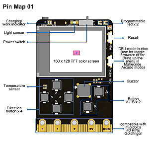 KittenBot Meowbit Card-Sized Retro Game Computer Codable Console for Microsoft Makecode Arcade & Python Video Game Compatible Micro:bit Expansion Board for Robot Building with Battery