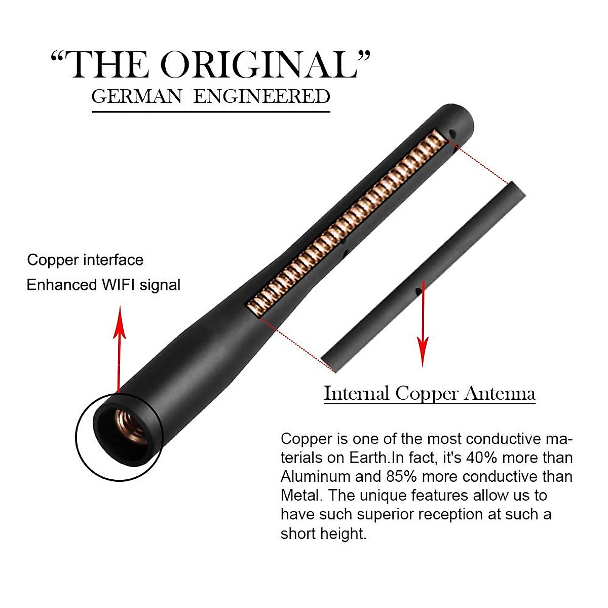 KSaAuto 4.5 Inch Short Antenna for Harley Davidson Motorcycle 1998-2024 Stubby Antenna Replacement Accessories