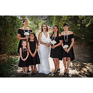 BABEYOND 1920s Gatsby Pearl Necklace Vintage Bridal Pearl Necklace Earrings Jewelry Set Multilayer Imitation Pearl Necklace with Brooch (Style 1)