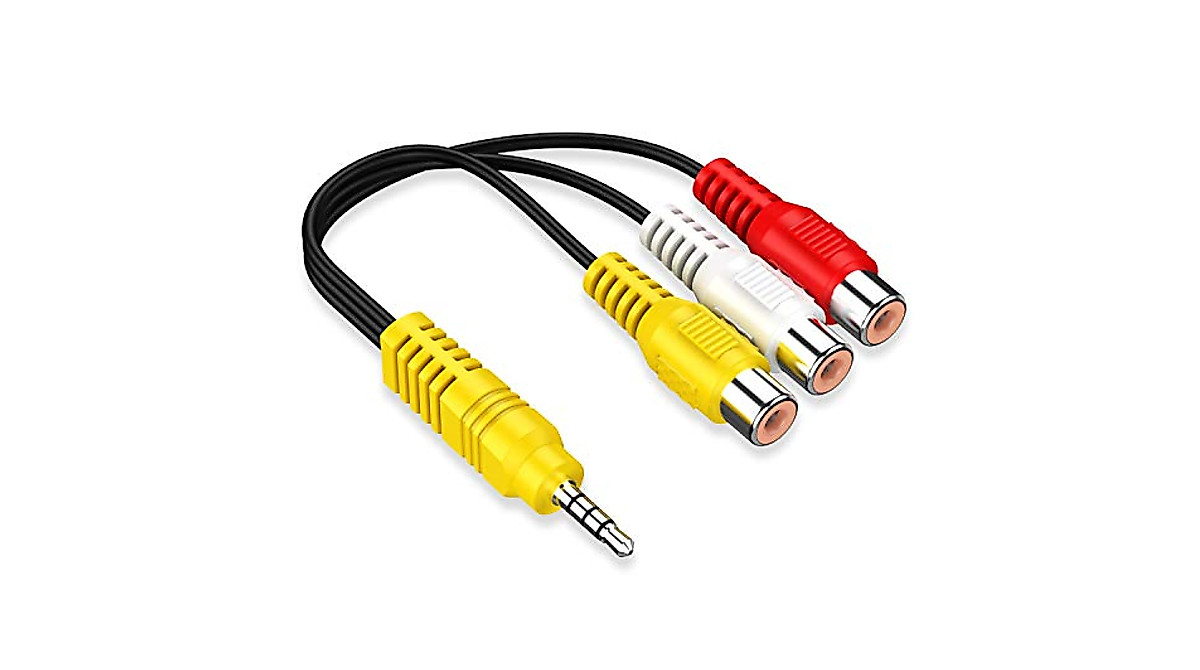 AV Component Adapter Cable for TCL TVs - 3 RCA to AV Input 23cm