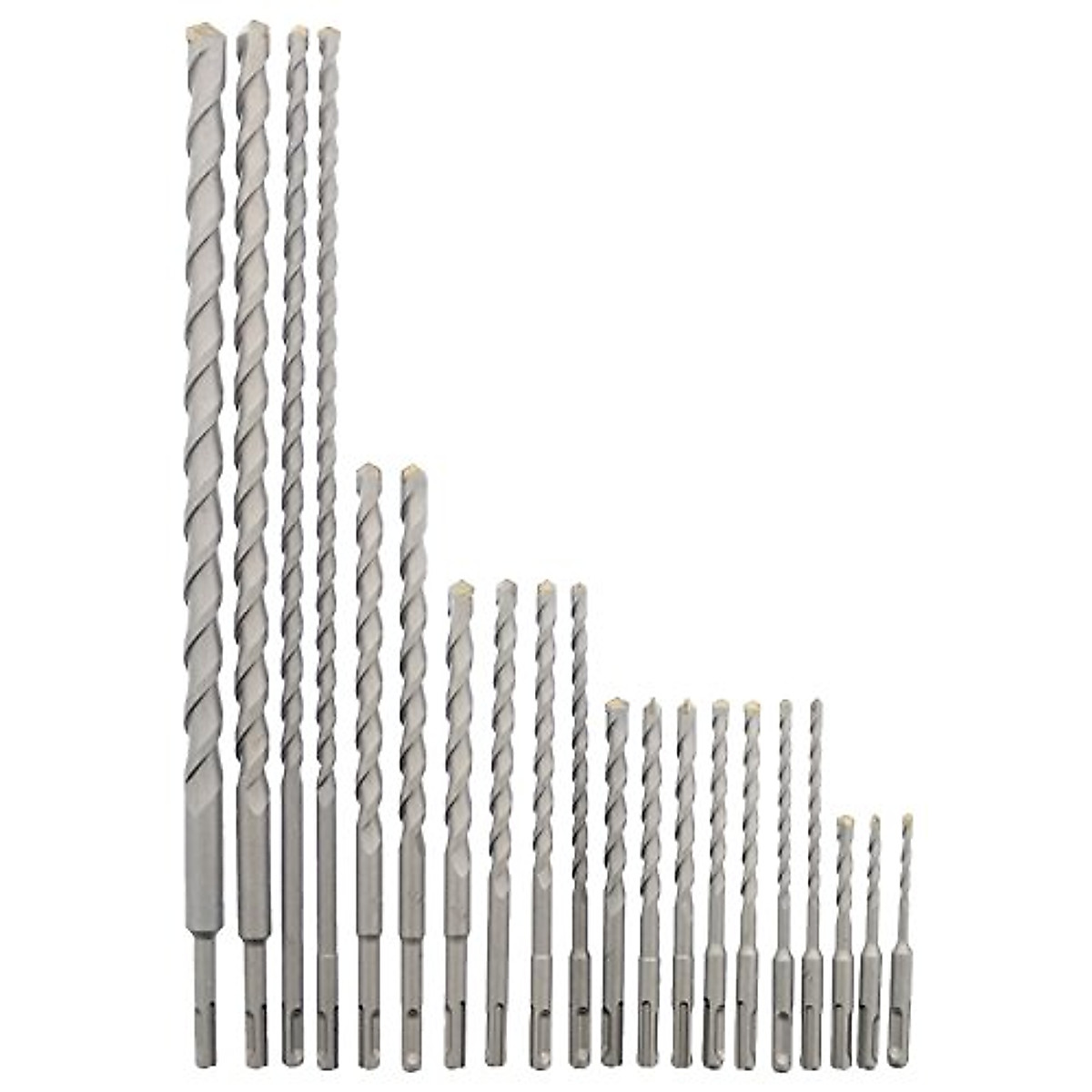 Erie Tools 20 Piece SDS Rotary Hammer Concrete Masonry Carbide Tipped Drill Bit Set fit Milwaukee Hilti Bosch