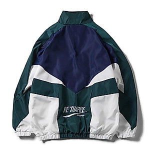 XPONNI Y2k Jacket for Women Zip Up Jacket Y2k Clothing Varsity Jacket Women Oversized Lightweigh Jacket Women (Blue,M)