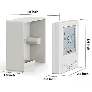 TOOVEM Remote Controller for Digital Humidity, Temperature, Adapt The Humidity Level, for Basement Crawl Space Dehumidifier White