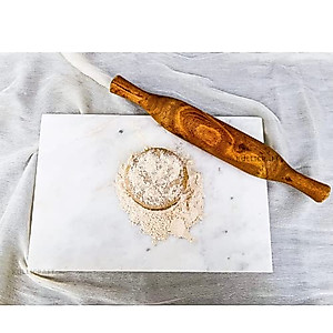 KC KULLICRAFT Home Basics Multi-Purpose Pastry Marble Tray Cutting Board Slab With Non-Slip Feet For Stability & Scratch Protection For Countertop. Easy To Clean,Trivet (8x12)