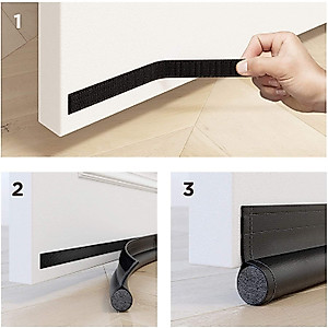 Under Door Draft Blocker Door Draft Stopper 32 to 38 inches Weatherproofing Door Seal Strip Draft Stopper for Bottom of Door Noize Reduction Sound Proof Door Draft Blocker Weatherstripping