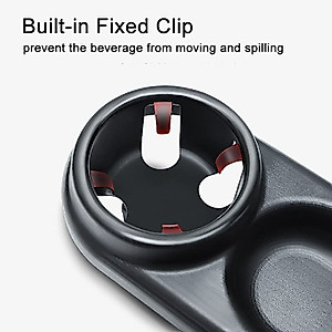 Kingsource Universal Stroller Tray,Stroller Snack Tray with Cup Holder,3 in 1 Stroller Cup Holder,Snack Catcher and Drinks Holder for Snacks on The Go, Removable Non-Slip Grip Clip for Stroller Bar