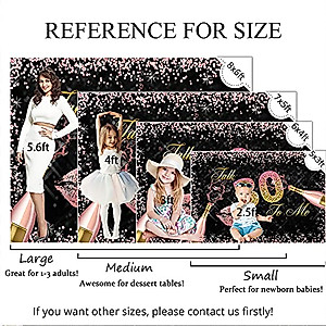 Mocsicka Talk Thirty to Me Birthday Backdrop for Her Rose Gold Happy 30th Birthday Party Decoration for Women Glitter Lips Rose Gold and Black Photography Background (7x5ft (82x60 inch))