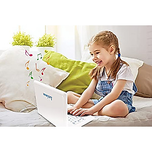 LEXiBOOK JC598i13 Educational and Bilingual Laptop Arabic/English-Toy for Child Kid (Boys & Girls) 124 Activities, Learn Play Games and Music-White/Blue