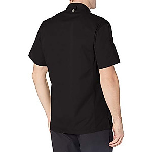 Chef Works Men's Springfield Chef Coat, Black, Large