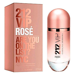 Carolina Herrera 212 Vip Rose Fragrance For Women - Notes Of Bubbly Rosé - Seductive Peach Blossom - Fresh, Elegant And Dynamic - Day And Night Wear - Sensual And Feminine Scent - Edp Spray - 1 Oz