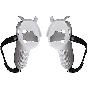 NIUVR Touch Controller Grip Cover Compatible with Quest 2 VR Accessories, Anti-Throw Protective Handle Sleeve with Nylon Adjustable Knuckle Strap