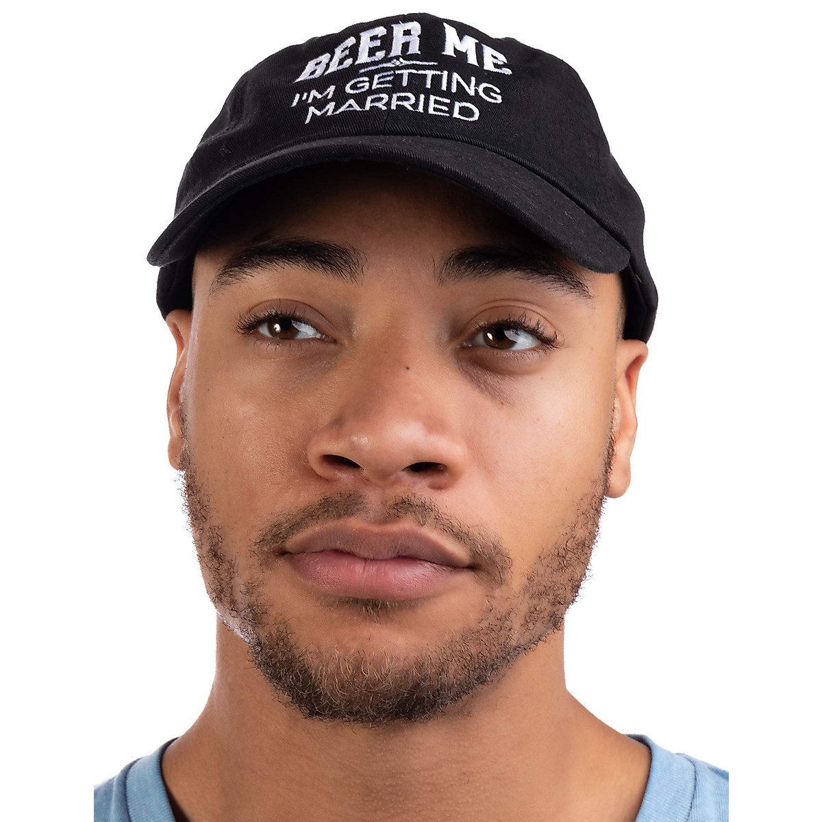 Ann Arbor T-shirt Co. Beer Me, I'm Getting Married | Black Groom Bachelor Party Baseball Cap Dad Hat