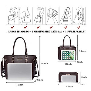 Montana West Purses and Handbags for Women Tote Purse and Wallet Set Shoulder Bag for Women 3pcs MWC3-C032WCF