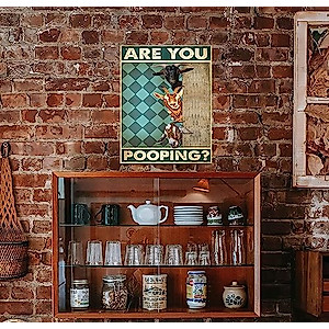 Luoboken Funny Metal Tin Signs Funny Goat Signs, are You Pooping Signs, Nice Wall Art, Your Napkins Signs, Farming Animal Lovers Gift, Goat Lover Signs Metal Sign for Kitchen 8X12inch