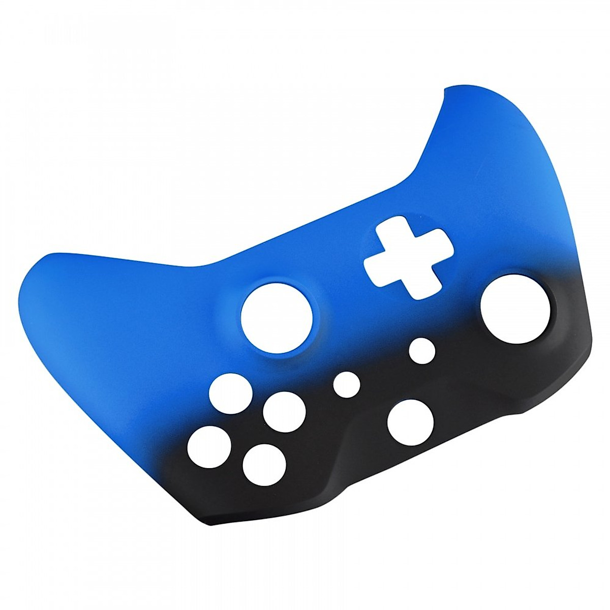 eXtremeRate Shadow Blue Faceplate Cover, Soft Touch Front Housing Shell Case, Comfortable Soft Grip Replacement Kit for Xbox One S & Xbox One X Controller - Controller NOT Included