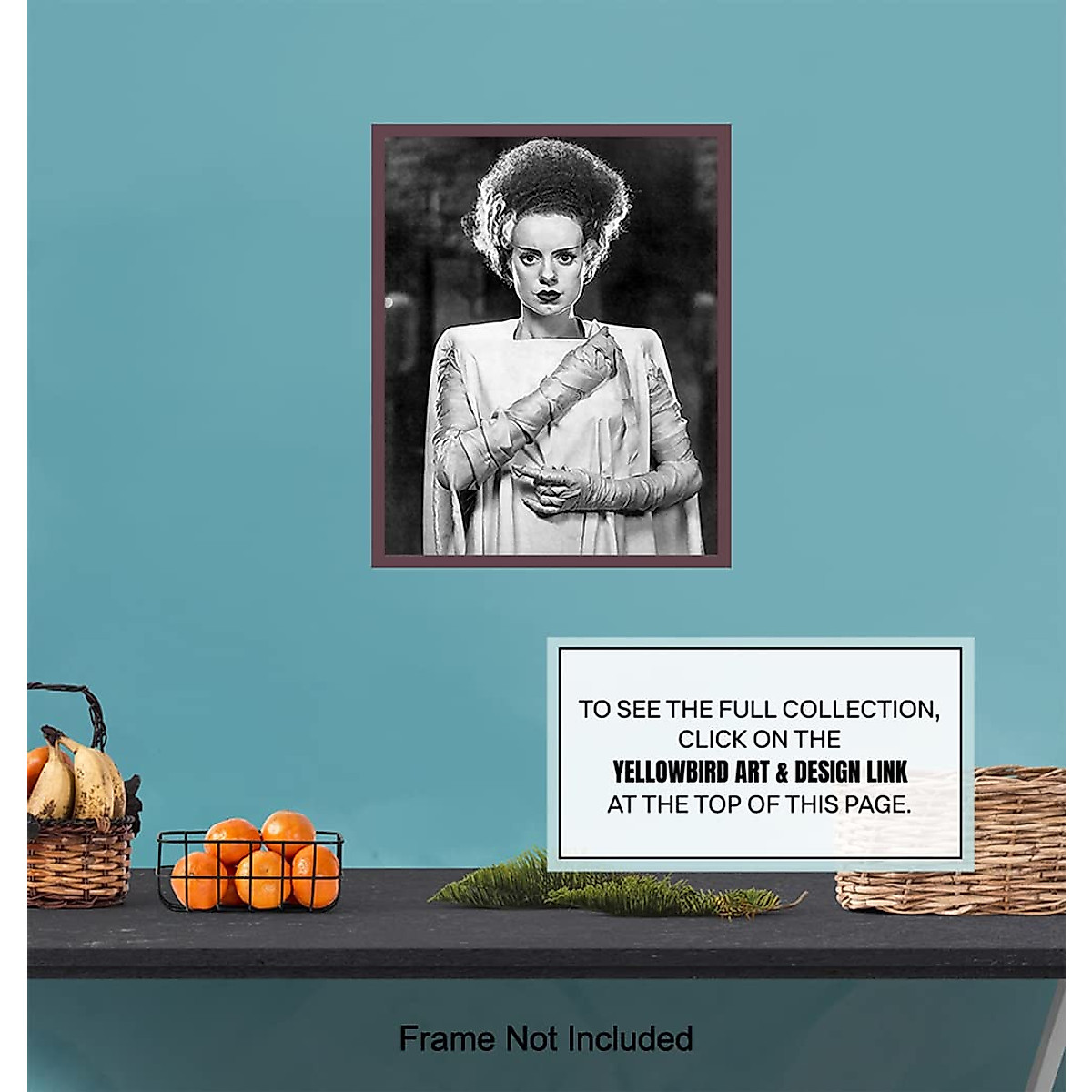 Bride of Frankenstein Poster - 8x10 Frankenstein Decor - Horror Movie Posters - Hollywood Movie Wall Art Decor Photo - Home Theater Decoration for Women - Bridal Shower Gifts - Mary Shelley