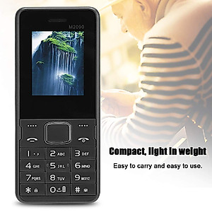 ASHATA Unlocked Mobile Phone, 1.7in Screen Simple Phone with 3.5mm Headphone Jack, 32MB and 32MB, 0.08MP Camera, Dual SIM Card 2G Cellphone, 1500MAh, Black-US