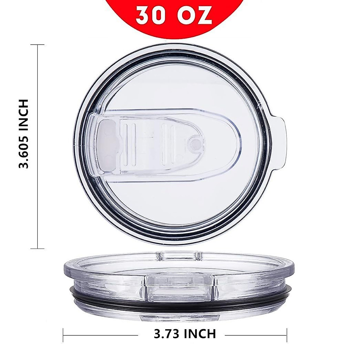 AILUXUAN Tumbler Lids Spillproof 30 Oz,2 Replacement Lids for 30 oz Stainless Steel Tumbler Travel Cup Yeti,Ozark Trails and more Cooler Cup, Sliding Splash Proof(30OZ,2Pack)