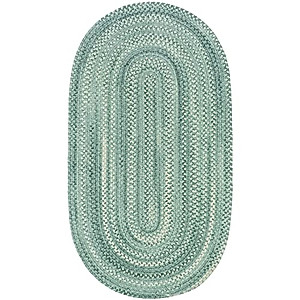 Fluffy Serene Green 4' 0" X 6' 0" Oval Braided Rug