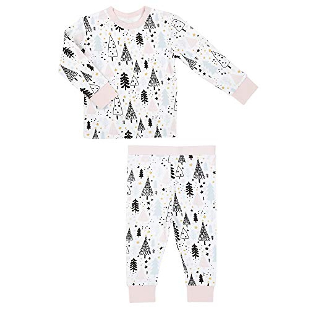 Stephan Baby 2-Piece Christmas Pajama Set, Holiday Forest, Fits 6-12 Months