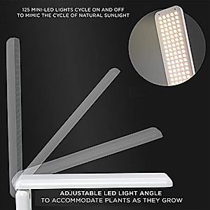 Ivation Herb Indoor Garden Kit | Complete Hydroponic Grow System for Herbs, Plants & Vegetables with LED Light, Seeding Box & Sponge Cubes, Planting Pods & Hats, Nutrients & Tweezers | Just Add Seeds!