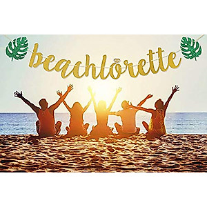 Beachlorette Banner Sign Garland Pre-Strung for Beach Bachelorette Party Hawaiian Luau Summer Tropical Bach Party Decorations