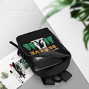 HUIANBPO Bigfoot Believe with UFO and Aliens Art Backpack,Lightweight School College Bookbag Casual Student Travel Laptop Daypack - 17inch