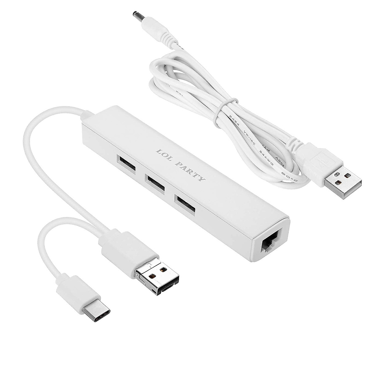 fire Stick ethernet Adapter w/OTG Cable for Android, C USB hub Laptop, USB to RJ45 Adapter Compatible with Samsung Raspberry Pi Dell and Mac Chromebook Tablets