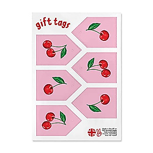CENTRAL 23 - Pink Wrapping Paper - Cherry Print - 6 GiftWrap Sheets - Birthday Wrap for Women - New Baby Girls - Teenagers - Recyclable