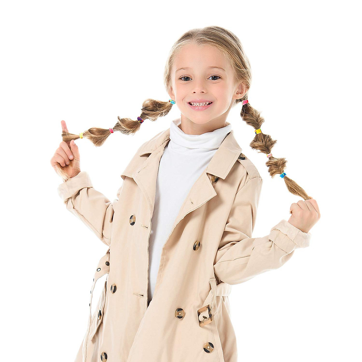 WILLBOND 200 Pcs Colorful Elastic Hair Ties Seamless Cotton Hairband Ropes Soft Small Ponytail Holders Fashion Stretchable No Crease Damage Hair Accessories for Baby Kids Girls Toddler, Mixed Colors