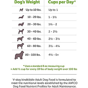 V-dog Vegan Kibble Dry Dog Food (24 LB) | Plant Based Protein with Added Taurine for Sensitive Stomach and Skin | Adult Dog Food | Vegetarian Superfood with Certified Organic Ingredients | Made in US