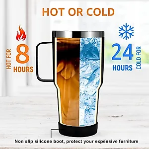 40 oz Tumbler With Handle and Straw Lid Stainless Steel Insulated Tumblers Travel Mug for Hot and Cold Beverages Thermos Travel Coffee Mug for both men and women Red