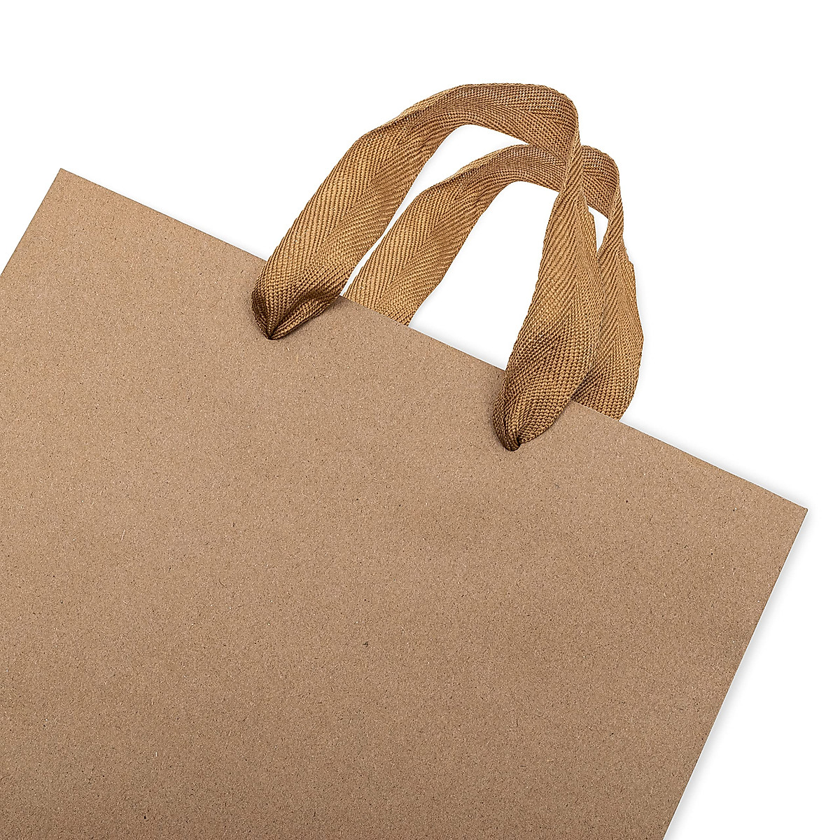 Prime Line Packaging Brown Gift Bags with Handles, Mini Kraft Shopping Tote for Small Business, Boutiques, Retail, Party Favors, Bulk, 6x3x9 50 Pack