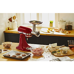 KitchenAid KSMMGA Metal Food Grinder Attachment, Silver