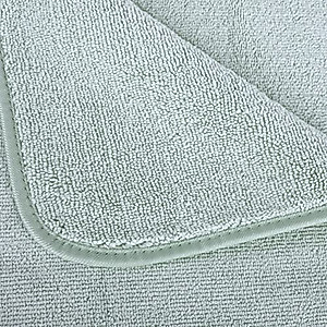 POLYTE Oversize, 60 x 30 in., Quick Dry Lint Free Microfiber Bath Towel Set, 6 Piece (Green)