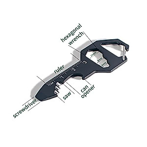 PMR-EXPORTS | Multitool Keychain (Eagle & Key) Two Pack Multitools Eagle Key Good for Adults Teens Men or Woman Multi-tool mechanic Unexpected defense against raiders stealers, Charcoal Gray, 5x5x.25