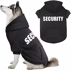 Dog Sweaters for Large Dogs Security Dog Hoodie Dog Sweater Soft Brushed Fleece Dog Clothes Dog Hoodie Sweatshirt with Pocket(XL)