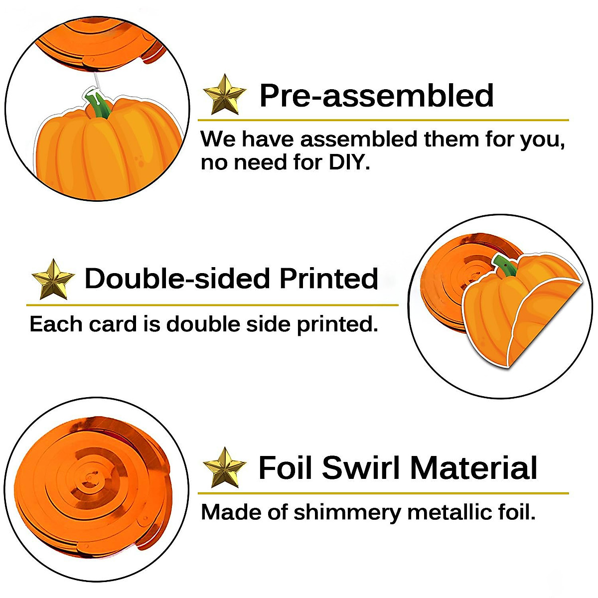 Fall Decor Pumpkin Maple Leaf Hanging Swirl - Fall Thankgiving Pumpkin Party Ceiling Decorations for Home Classroom Office Autumn Thanksgiving Harvest Decor Party Supplies