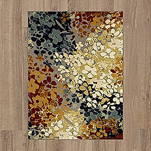 Mohawk Home Floral Radiance Area Rug, Grey (5' x 7')