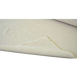 AK-Trading 60" Wide Burlap and Cotton Blend Natural Lint Free Linen Burlap Fabric for Crafts & Decoration (60" Wide x 1 Yard Long)