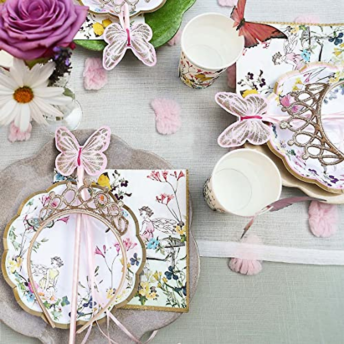 Talking Tables Fairy Party Supplies | Fairy Bunting Banner | Great For Girls Party, Tea Party, Birthday Party And Party Décor | Pink, Paper, 3M