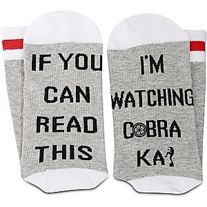 2 Pairs Novelty Socks For Men Women Karate Gift If You Can Read This I’m Watching Kai
