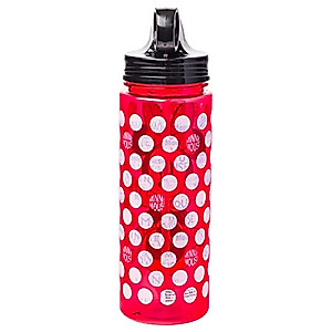 Silver Buffalo Disney's Minnie Mouse Polka Dots Tritan Water Bottle, 20 Ounces, 1 Count (Pack of 1)