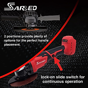 SARRED Brushless Angle Grinder 5 & 4-1/2 inch Cordless Power Grinder Grinding Tool with 2 3.0Ah Battery,7/8-Inch Arbor,Includes 16 Grinding Wheels