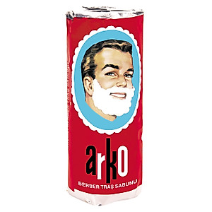 Arko Men Face Shaving Soap Stick, Sensitive skin shave cream, White, ( Pack Of 12 )